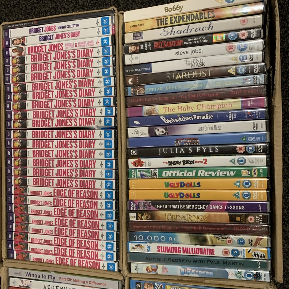 6x BOXES OF DVD BLU-RAY WHOLESALE JOB LOT - MIXED TITLES - BRAND NEW ...