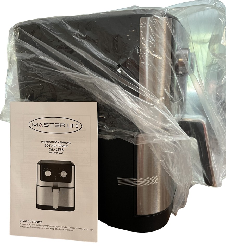 Master Life 6QT Air Fryer, Model MV-AF(6L23), New in opened box | eBay