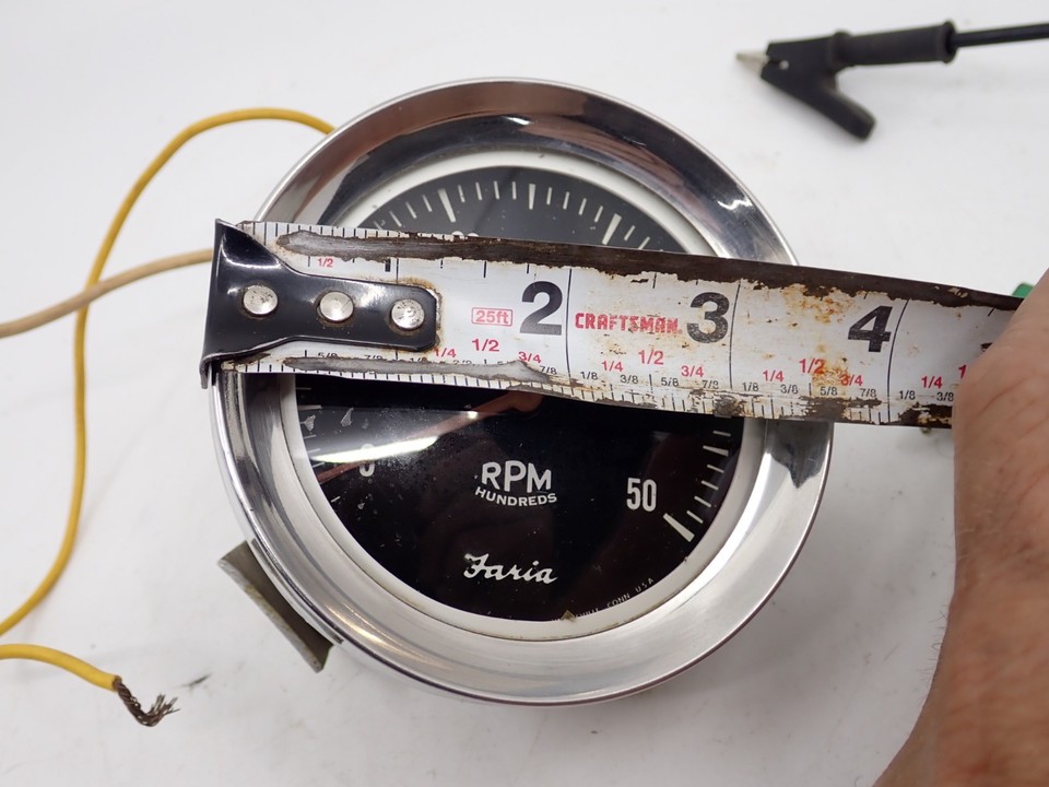 Vintage Faria 5,000 RPM Tachometer Ford Car Truck Marine 8 Cylinder ...