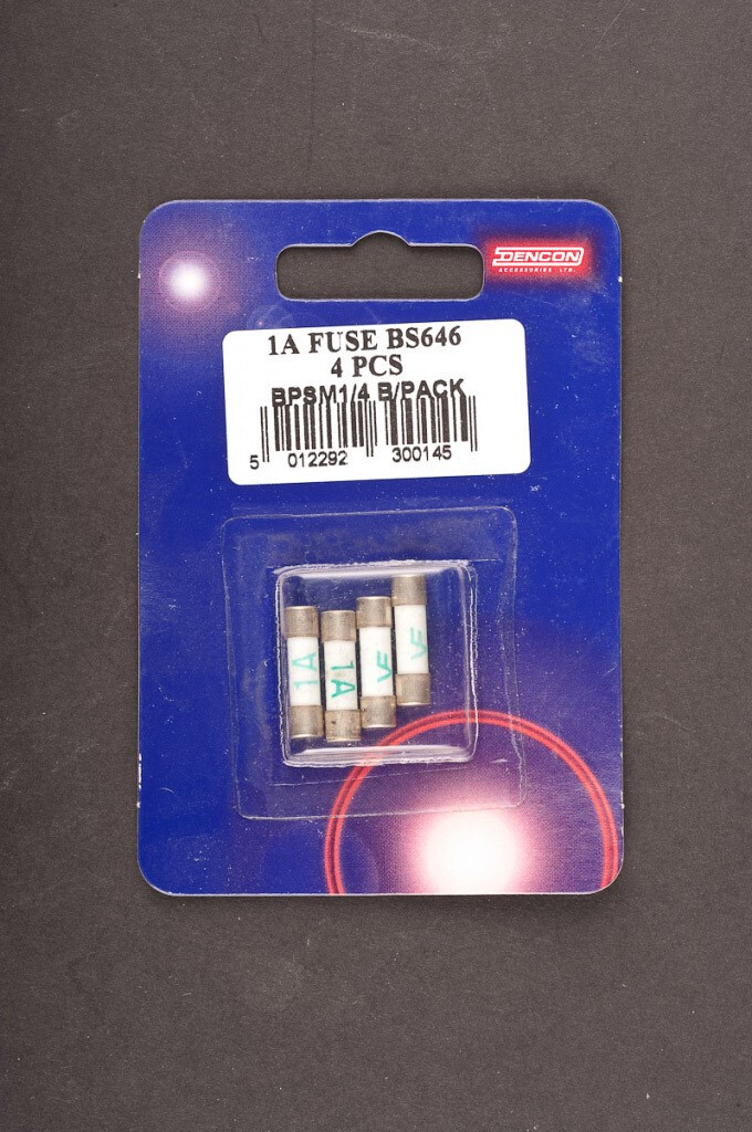 Dencon Pack Of 4 1 Amp Fuse BS646 Electrical Household Spares Plug ...