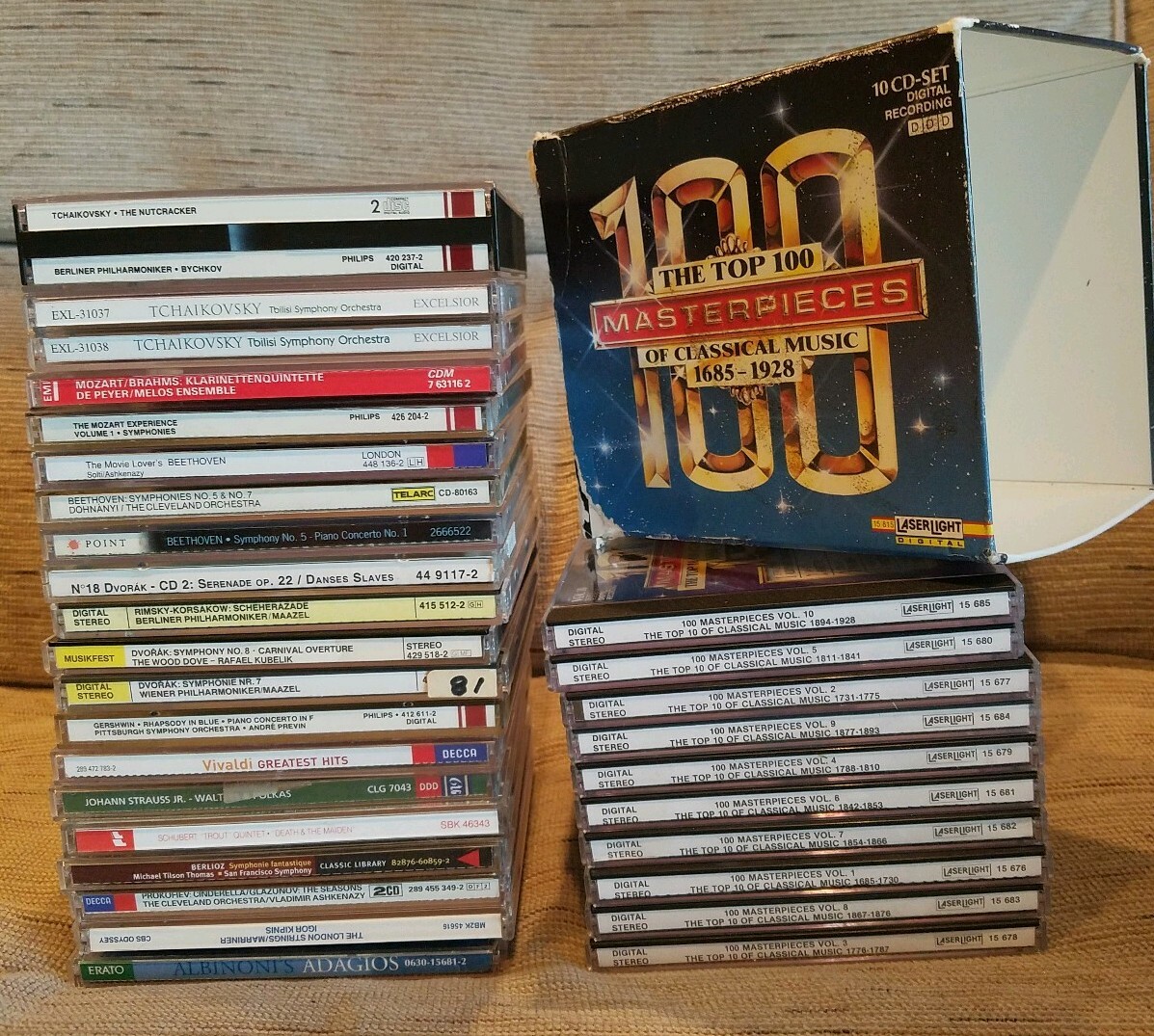 Lot Of 31 Discs CD Classical Music Top 100 Pieces Beethoven Mozart ...