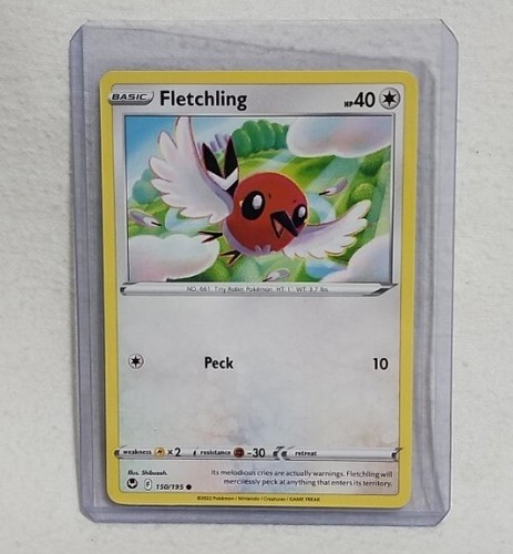 Lightly Played Pokémon TCG Fletchling Silver Tempest 150/195 Common ...
