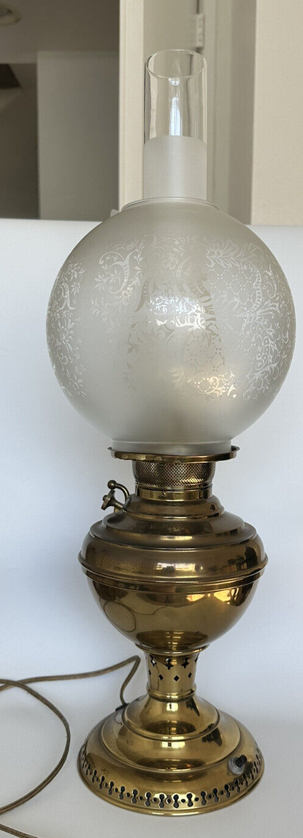 Hand Painted Edward Miller Oil Lamps