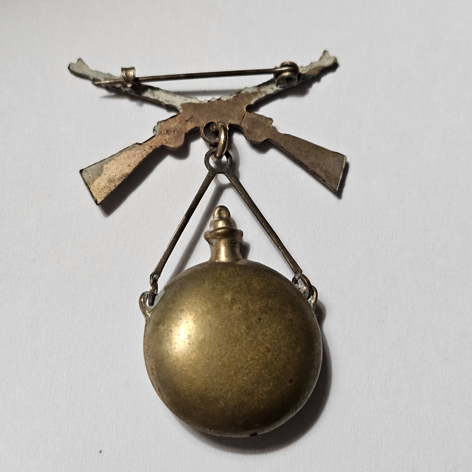 Spanish American War SWEETHEART Canteen Pin US Infant… - Gem