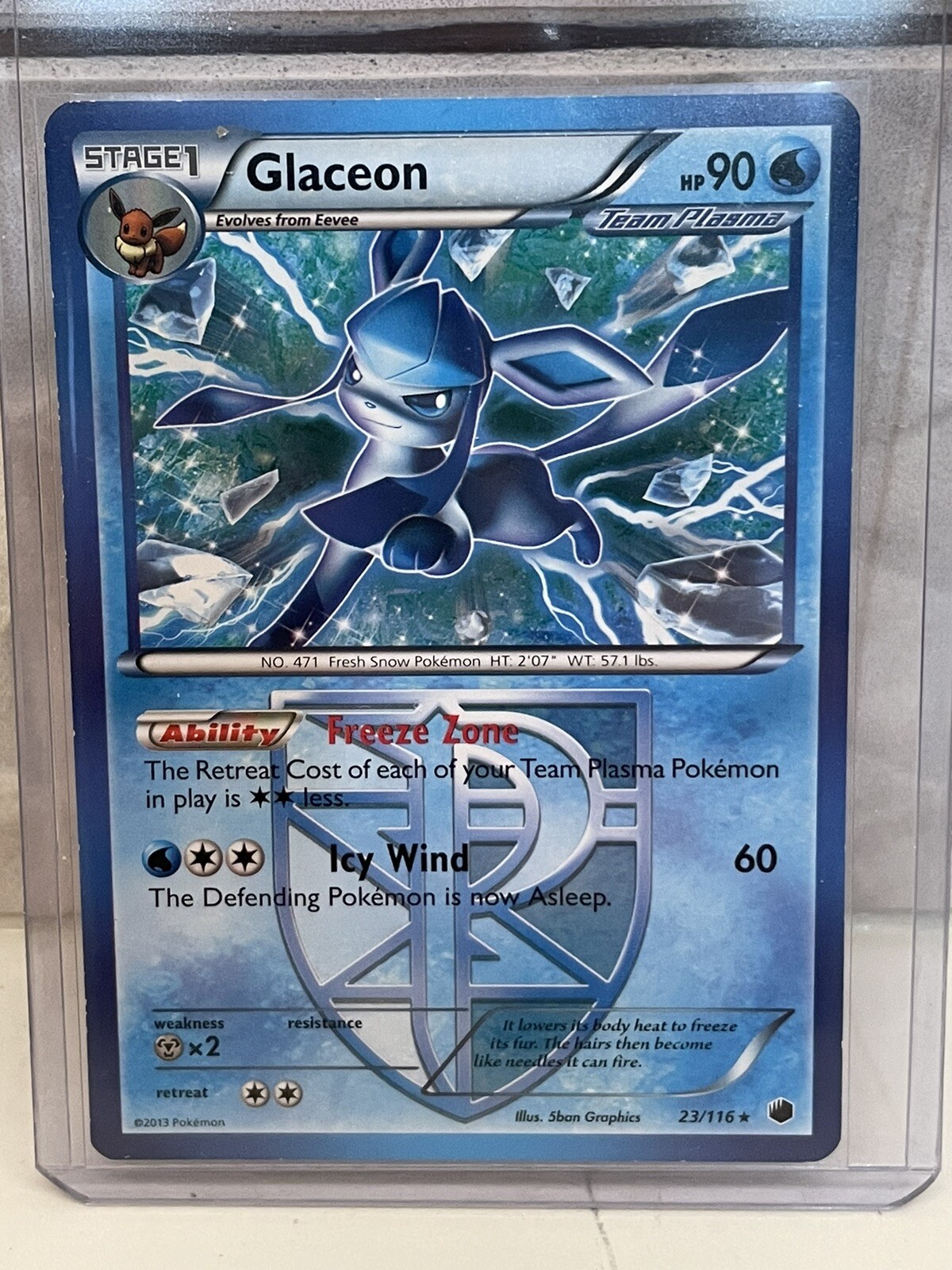 Glaceon Pokemon Card Plasma Freeze