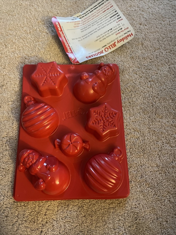 NEW 2014 JELLO JELL-O JIGGLERS HAPPY HOLIDAYS CHRISTMAS MOLD RED 7 ...