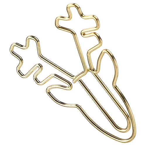 50Pcs Deer Head Shape Paperclip Innovative Gold Cute Paperclips ...