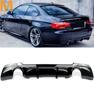 Dual Exhuasts Rear Bumper Lip Diffuser For 2006-13 BMW E92 E93 328i ...