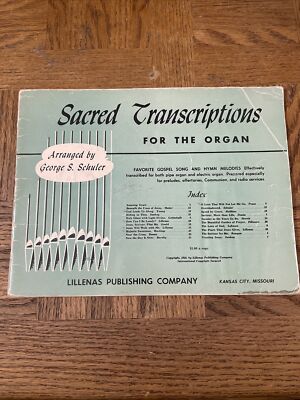 Sacred Transcriptions For The Organ Song Book | eBay