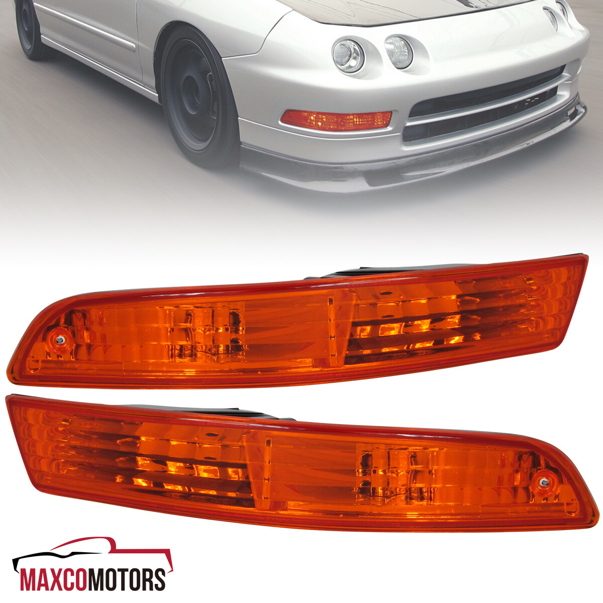 Amber Bumper Lights Fits 1994-1997 Acura Integra Turn Signal Lamps Pair ...