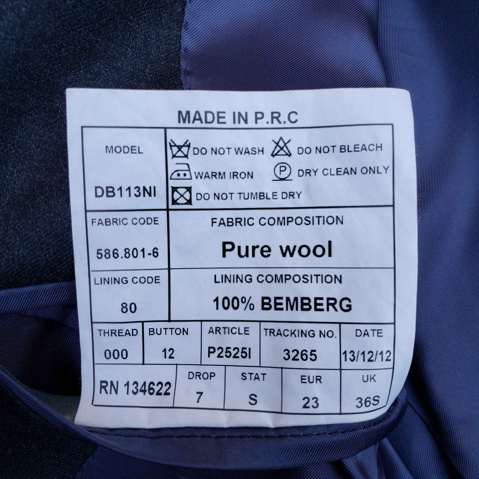 SuitSupply Vitale Barberis Perennial Super 110s Gray 2 Btn Sport Coat ...