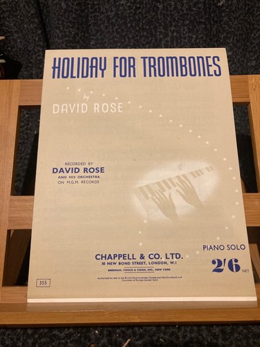 David Rose Holiday for Trombones partition piano éditions Chappell & Co ...