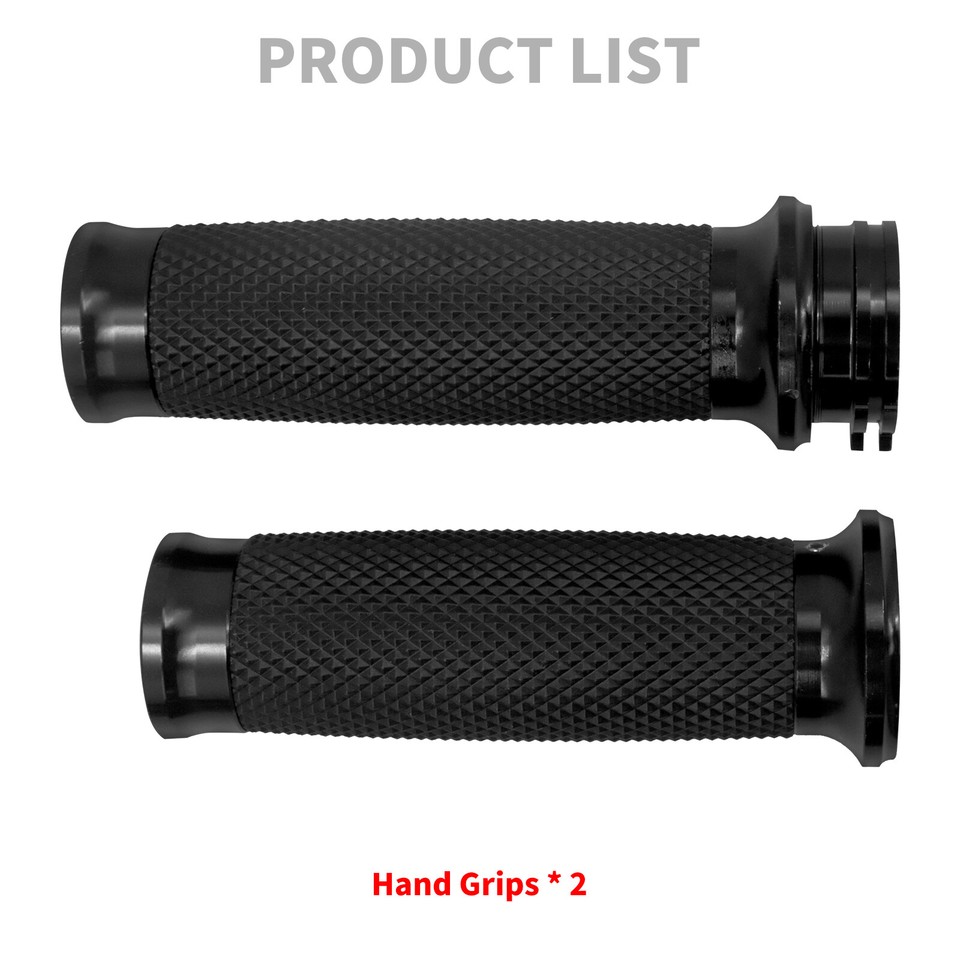 1'' Black Handle Bar Hand Grips Fit For Harley Touring Sportster Dyna ...