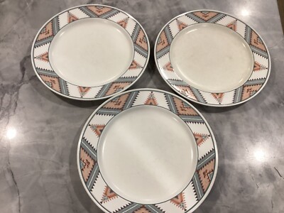 3-Mikasa Intaglio Santa Fe Dinner Plates 11 1/8” Round CAC24 Vtg 80's ...