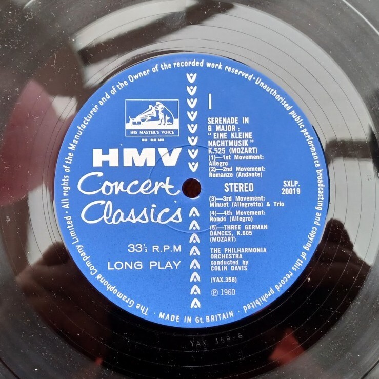 " Mozart Night Music " Colin Davis Superbo NM UK Hmv Stereo Concert ...