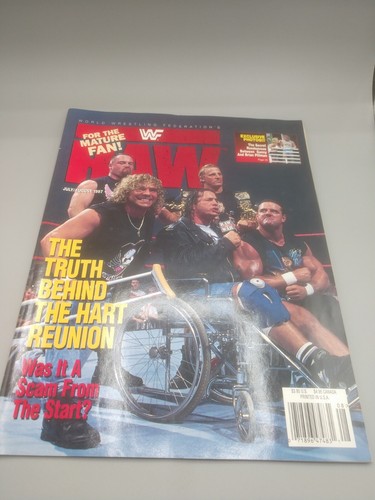 WWF WWE RAW Magazine 1997 July/August Bret Hart Cover With Poster | eBay