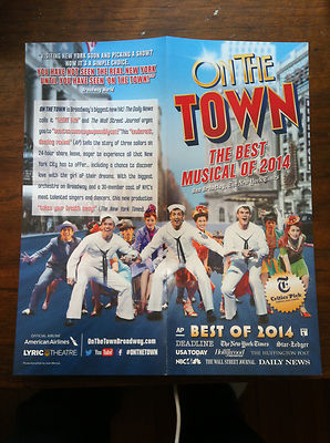 On the Town musical ad/flyer Broadway NYC Best of 2014 plus bonus mini ...