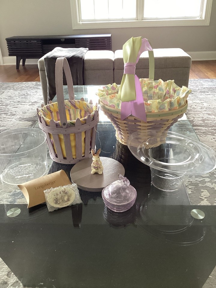 Two Longaberger Easter basket 2006 Picket & 2004 Easter Baskets Plus ...