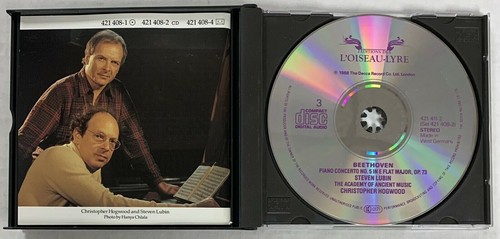 BEETHOVEN Five Piano Concertos 3 CD Set Hogwood Steven Lubin Ancient ...