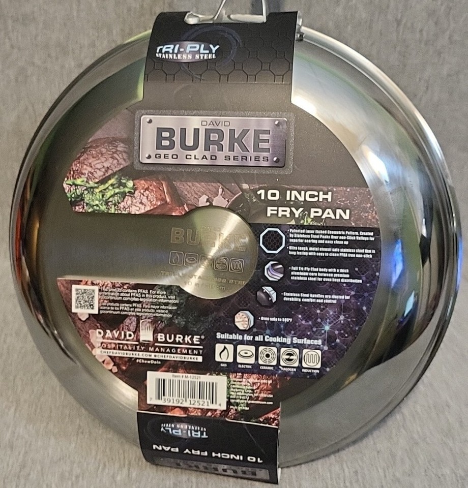 David Burke Geo Clad 10" Frying Sauté Pan - Laser Etched Geometric ...