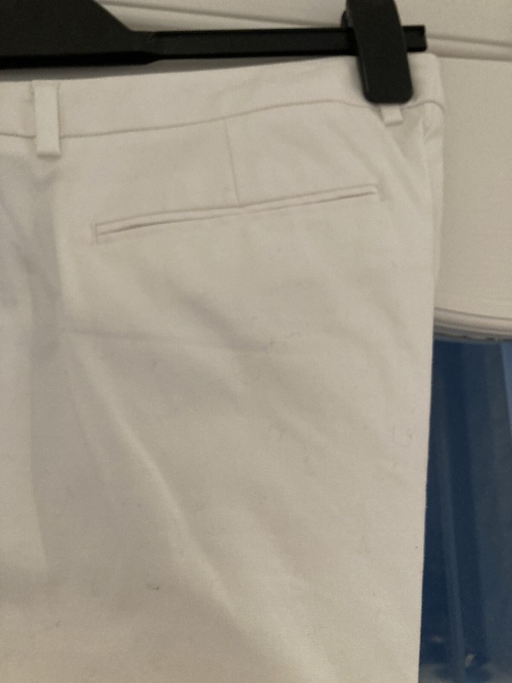 Sportscraft ~ White Stretch Cotton Tapered Leg Flat Front Casual Pants ...