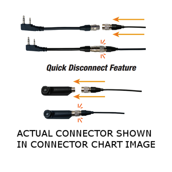 Pryme Mirage SPM-1320 QD Earpiece Mic for ICOM F9011 9021 4261 3261 ...