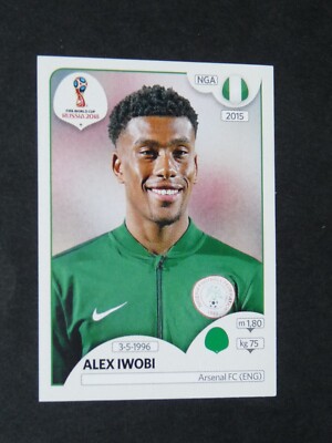 #350 ALEX IWOBI ARSENAL NIGERIA PANINI FOOTBALL FIFA COUPE MONDE RUSSIA ...