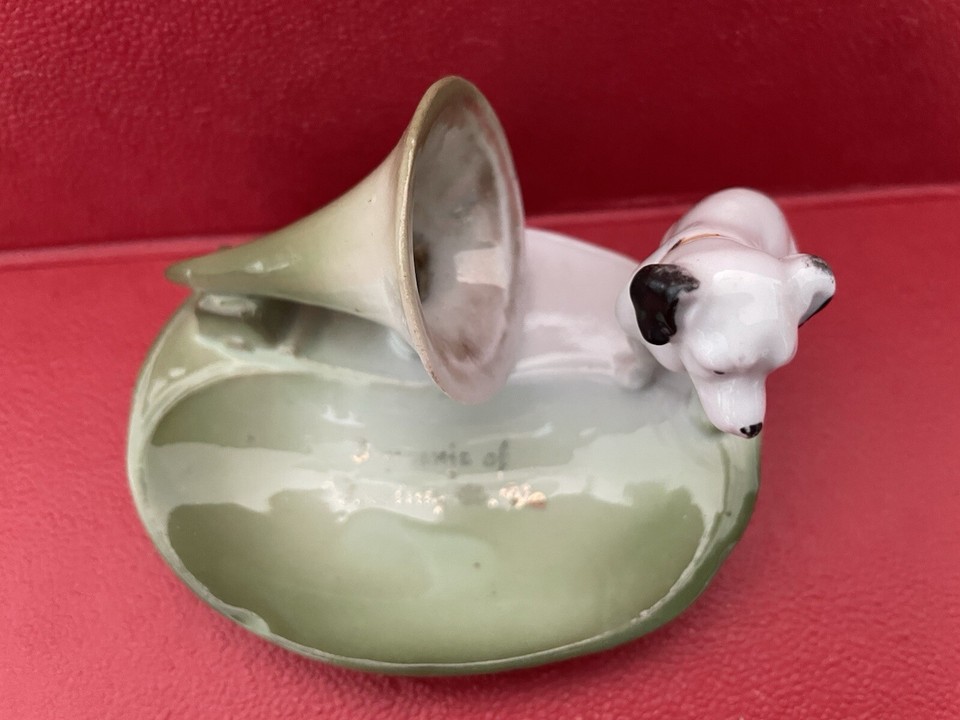 SOUVENIR FAIRINGS PORCELAIN Trinket Dish RCA Victor NIPPER DOG Talking ...