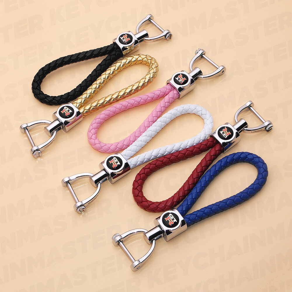 Black Weave Calf Leather GTR Logo Car Home Key Chain Ring Gift ...