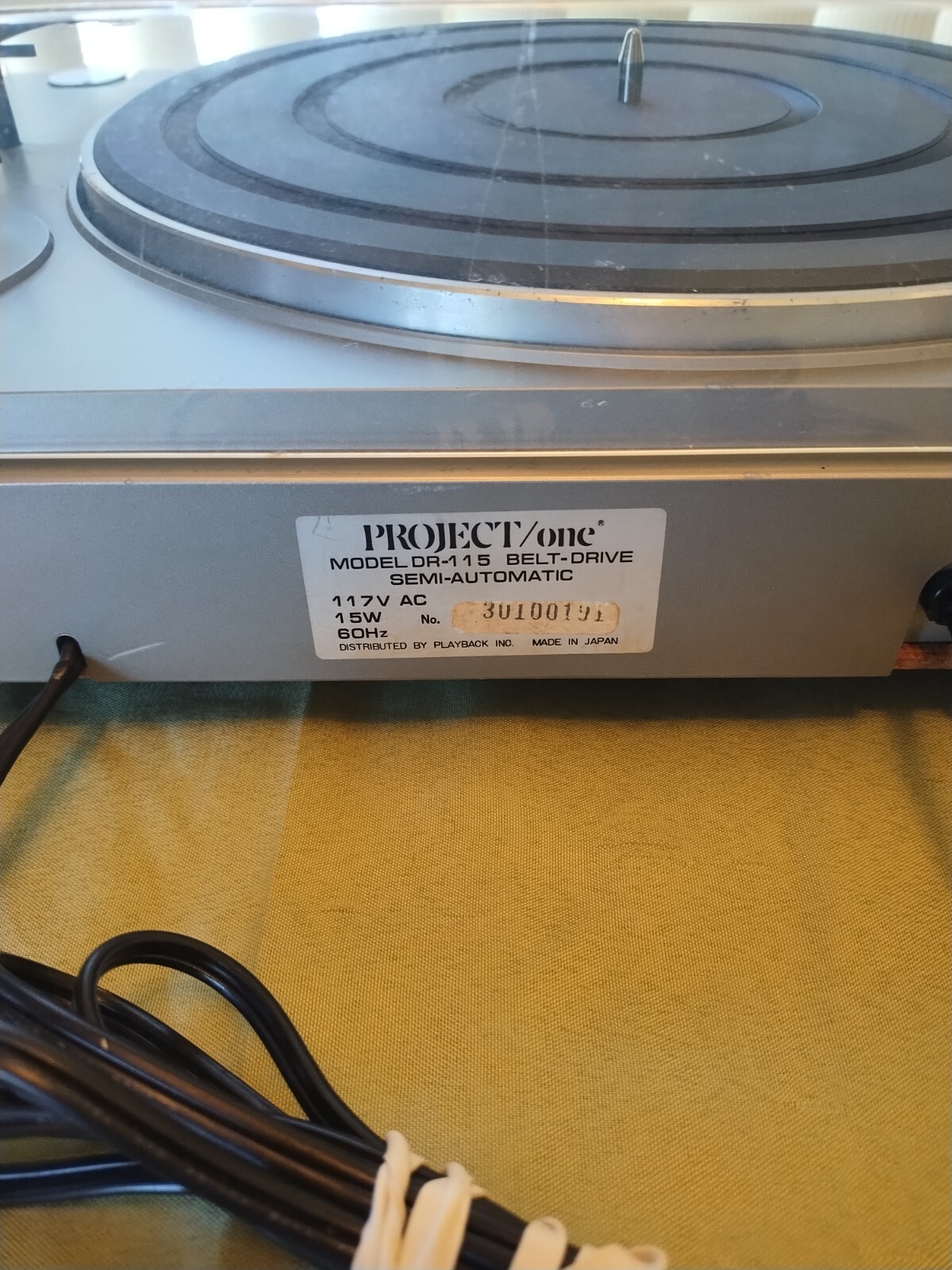PROJECT/one DR-115 TURNTABLE WORKING BELT DRIVE SEMI AUTO NEW AT CART ...