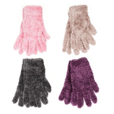 Thermal Fluffy Gloves Ladies Soft Feather Touch Magic Winter Glove | eBay