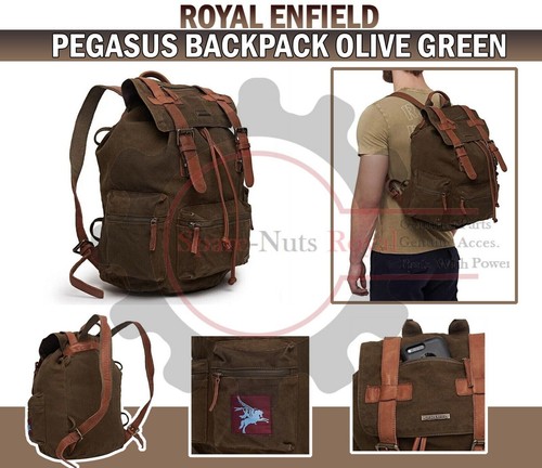 "Royal Enfield" PEGASUS "Backpack" Olive Green | eBay Australia