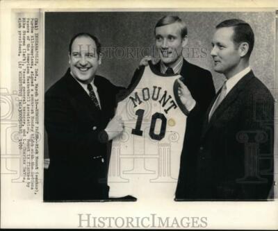 1970 Press Photo Pacers' Rick Mount, Mike Storen, L. Charles DeVoe ...