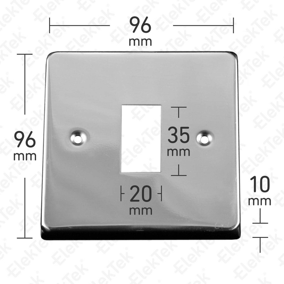 ElekTek Antique Brass Light Switch Cover Finger Plate No Wiring Single ...