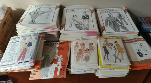 Lot of 118 VINTAGE 50's 60's 70's SEWING PATTERNS 106 Women's + 12 Men ...