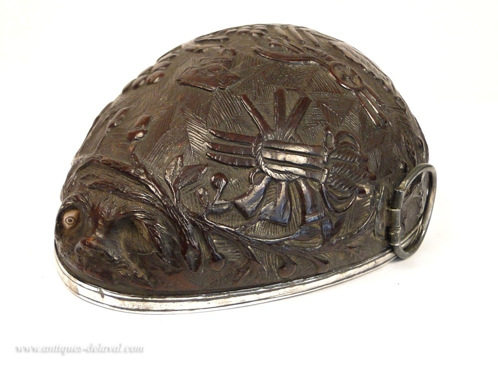 Carved Coconut, War Attributes, 19th | eBay