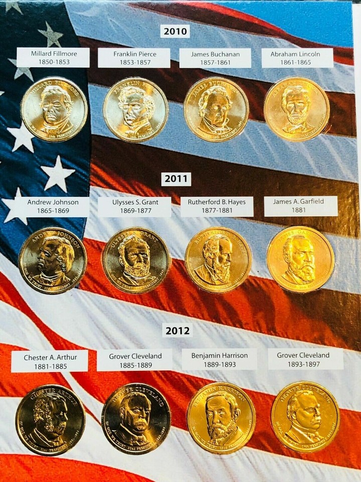COMPLETE SET UNCIRCULATED PRESIDENTIAL $ DOLLAR COLLECTION 2007 to 2016 ...