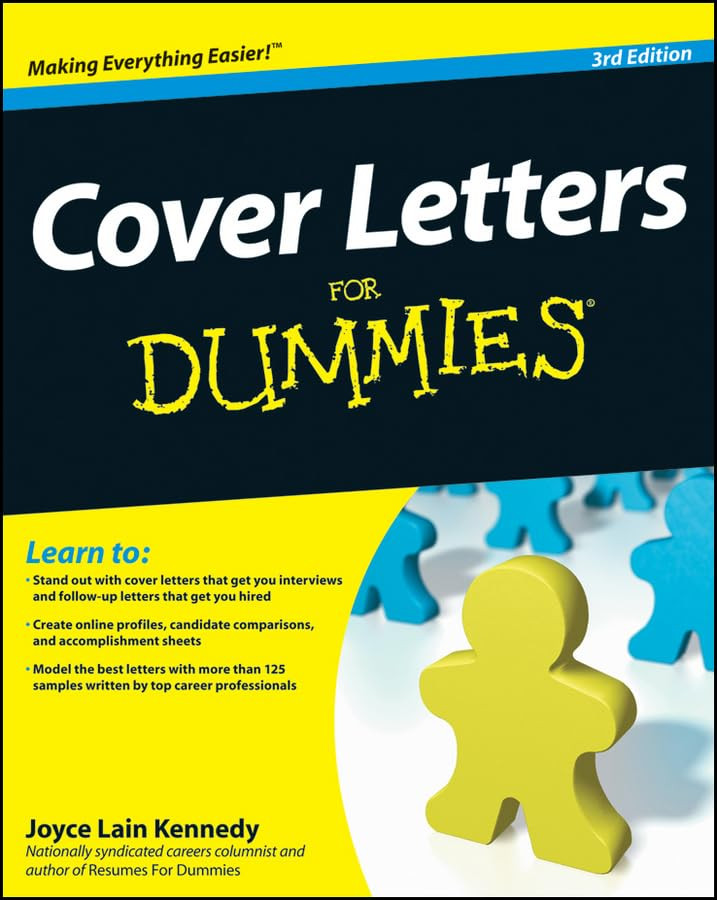 Cover Letters for Dummies 9780470402214| eBay