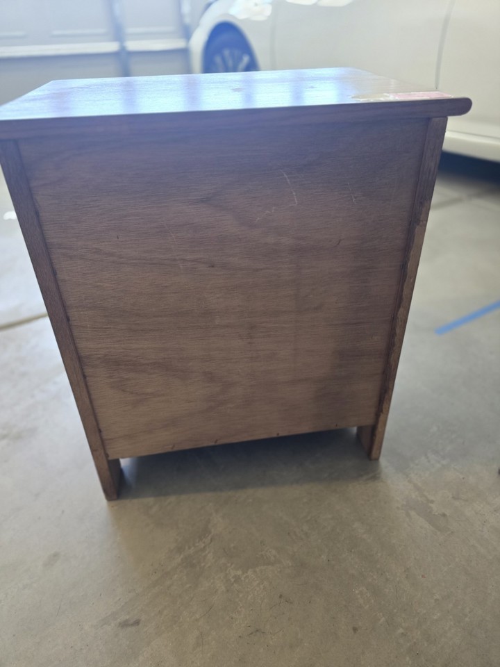 Pair of Vintage WHITE CLAD Oak Wood Ice Box Nightstand Cabinet Chest ...