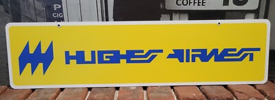 Hughes air west aluminum display sign 6" x 24" | eBay