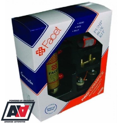 Facet Red Top Cylindrical Fuel Pump Box Kit With 8mm Fuel Unions 480532 ...