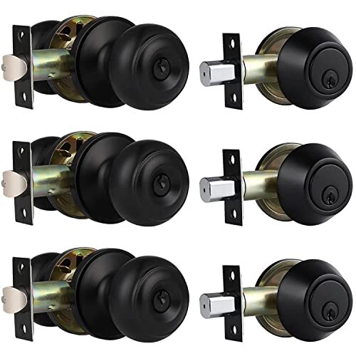home improvement direct 3 Pack Keyed Alike Entry Door Knobs and Single Cylinder | eBay