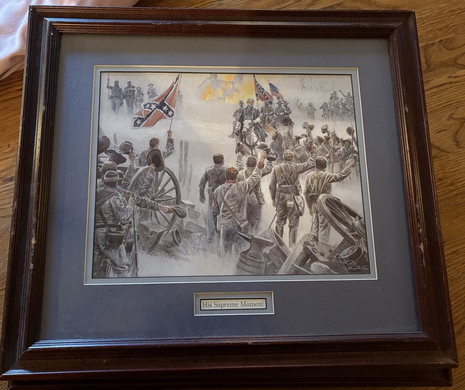 Mort Kunstler Civil War Print “His Supreme Moment” 19” x 17” Custom ...