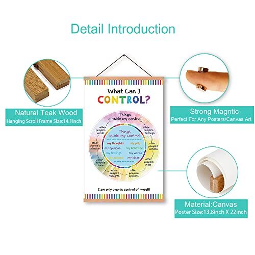 Colorful Inspirational Quote Poster with Wood Magnetic Hanger 13.8X22 ...