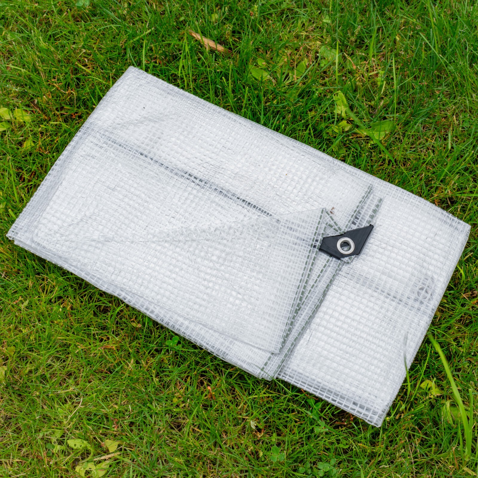 Clear Mono Cover Tarpaulin Tarp 100 GSM, Reinforced Transparent Rain ...