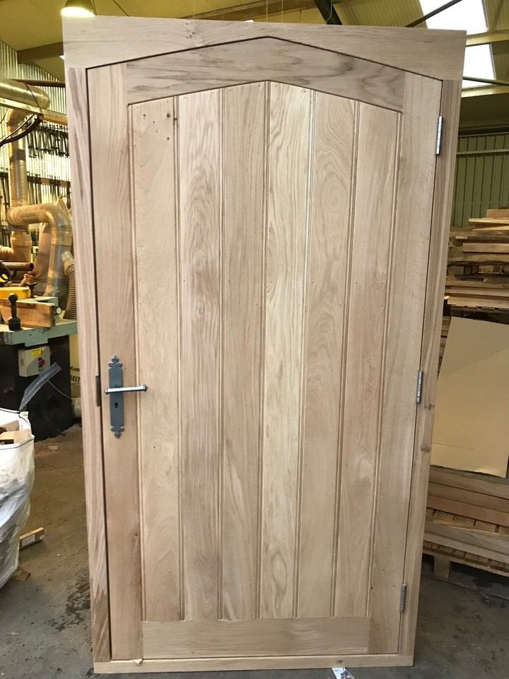 Front Door & External Door Frame Set Solid European Oak 1020mm X 2075mm ...