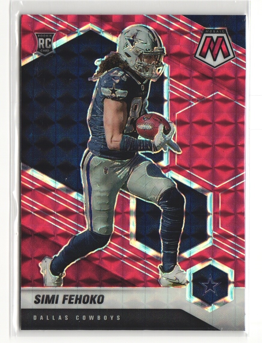 2021 Panini Mosaic Red Simi Fehoko Rookie Dallas Cowboys #341 | eBay