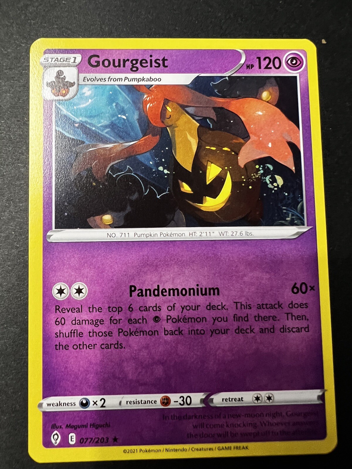 Gourgeist - 077/203 Evolving Skies - Rare Nm Pokemon Card! | eBay Australia