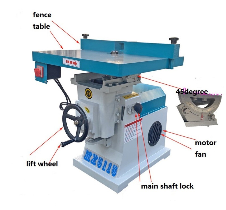 MX5115 Cabinet Door Small Vertical Router Milling Wood Spindle Moulder ...