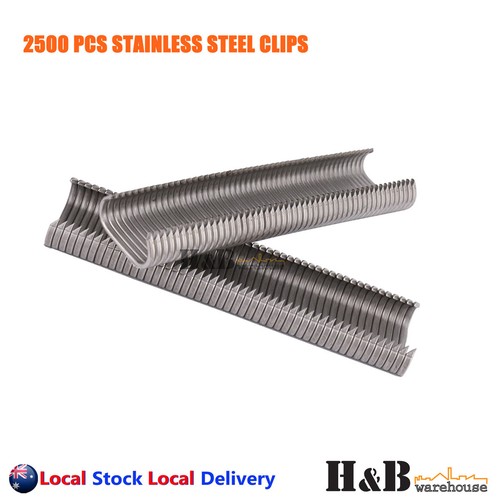 2500 Pcs C7 SR8 Stainless Steel Hog Ring Clips C Clip Fence Wire Ringer ...